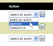 Item Data Management | Action Menu